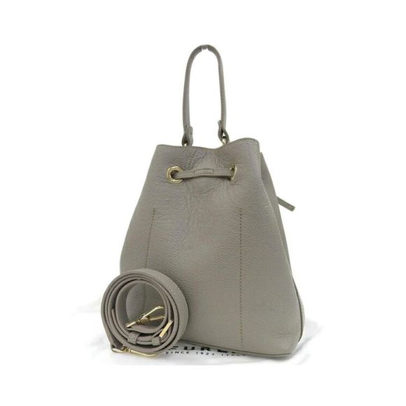 Furla | Bags | Furla Gray Leather Shoulder Bag With Gold Accents | Poshmark